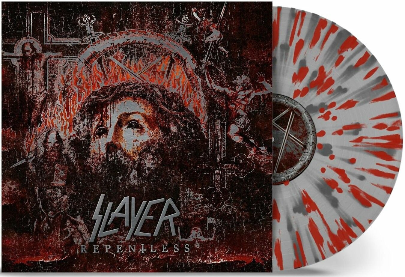 Slayer – Repentless [Clear Silver / Red Splatter Vinyl] (LP)
