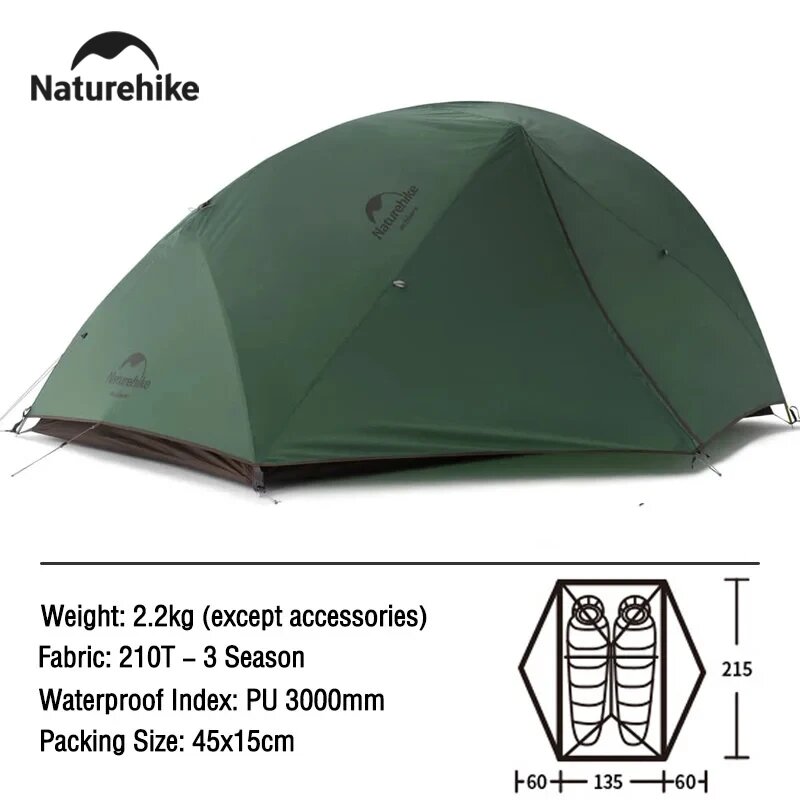 Naturehike Star River двухместная палатка для кемпинга