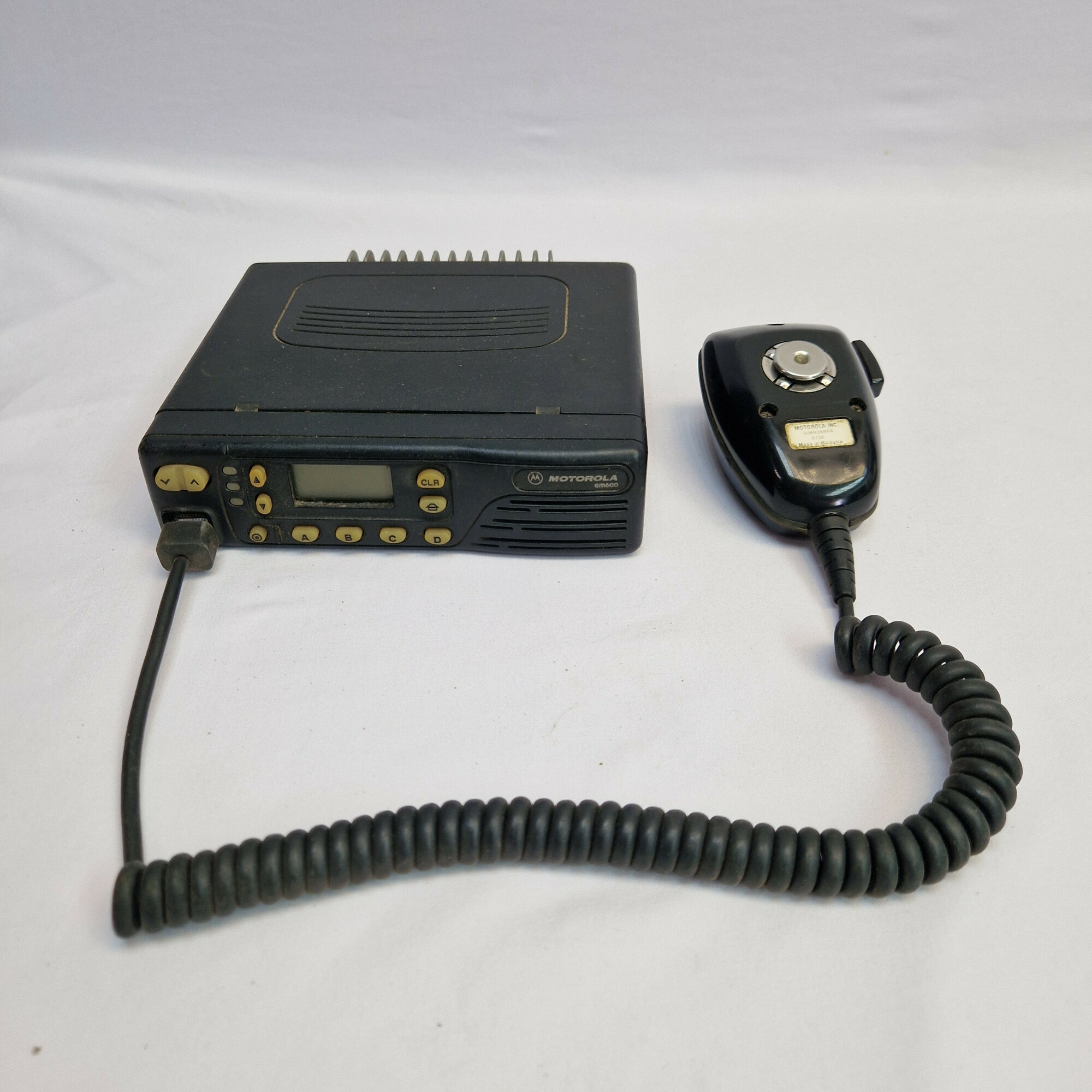 Радиостанция винтажная, СССР. Автомобильная, с тангентой Motorola gm600 и кабелем