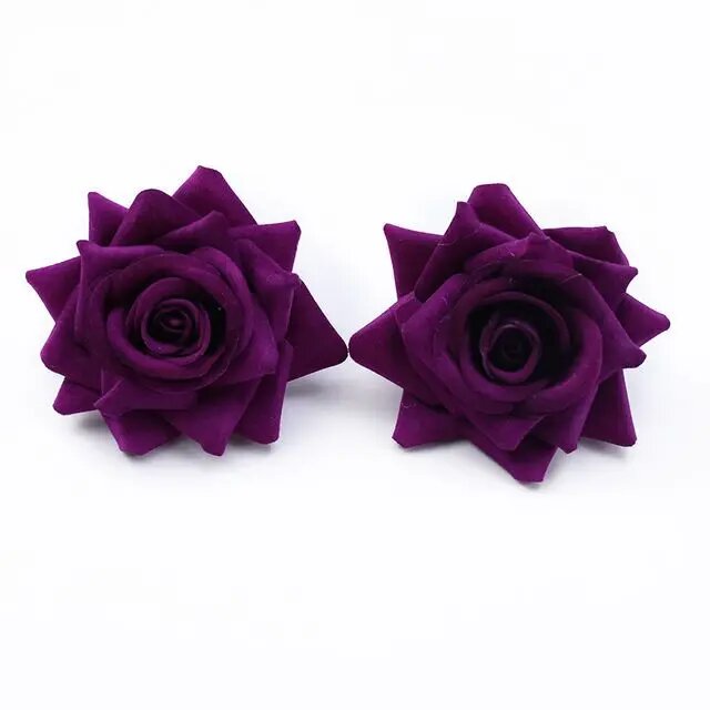 Искусственные шелковые красные розы smr для декора Фиолетовый, 10 pieces, HB3-67