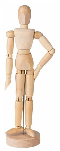 Манекен человека художественный BRAUBERG ART CLASSIC, женский, дерево, высота 20 см, 191288
