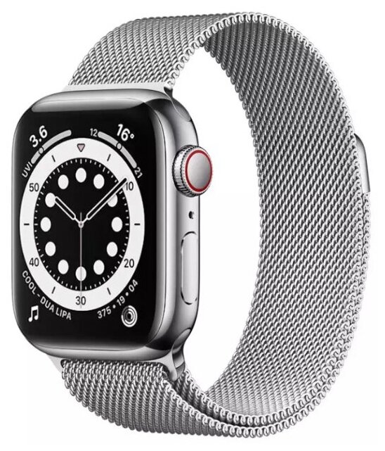 Ремешок для Apple Watch 42/44/45 мм миланская петля серебро