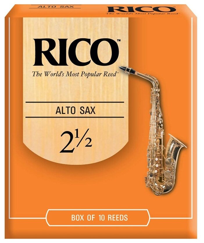 Трости для альт саксофона Rico №2,5 (10 шт)