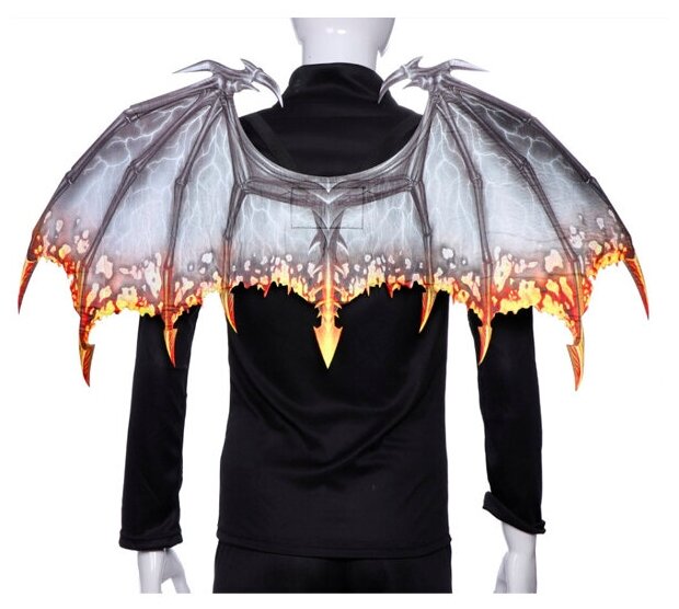 Крылья демона, 46*90 см. (Цв: Серый )