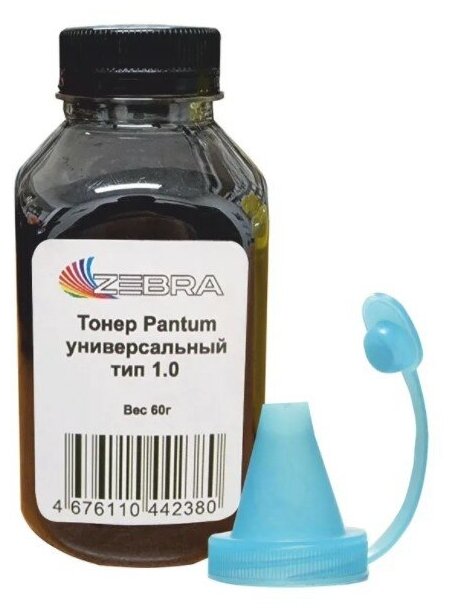 Тонер универсальный для заправки картриджей Pantum с воронкой, 60г