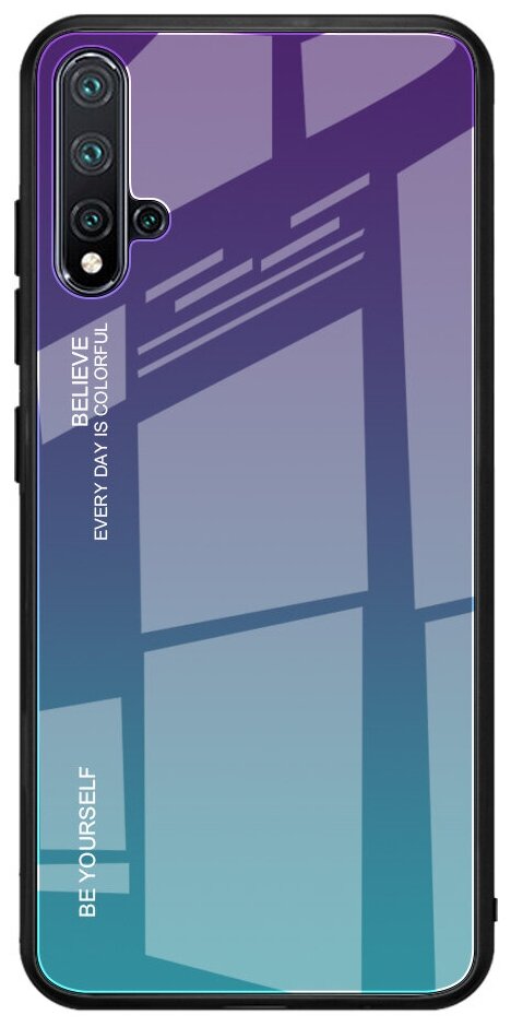 Чехол-бампер MyPads для iPhone 6/ 6S 4.7 стеклянный из закаленного стекла с эффектом градиент зеркальный