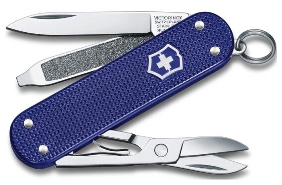 Нож-брелок Victorinox Classic SD Alox Colors Night Dive, 58 мм, 5 функций, фиолетовый