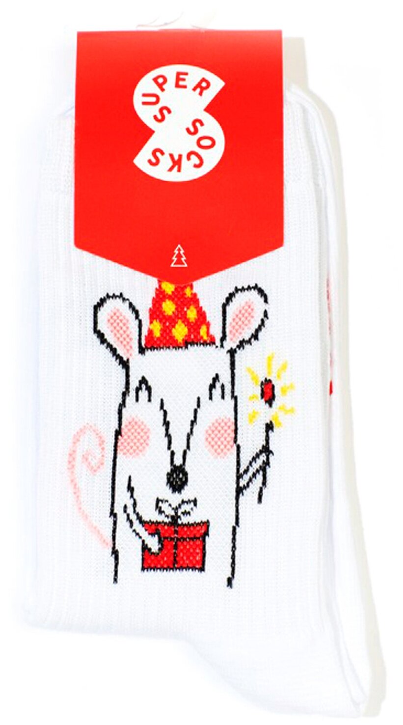 Носки Мышь новогодняя