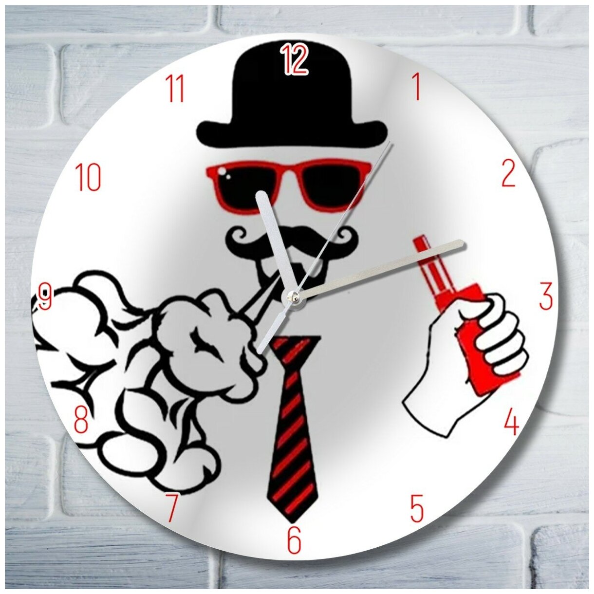 Настенные часы УФ вейпшоп (вейп, хипстер, пар) - 119