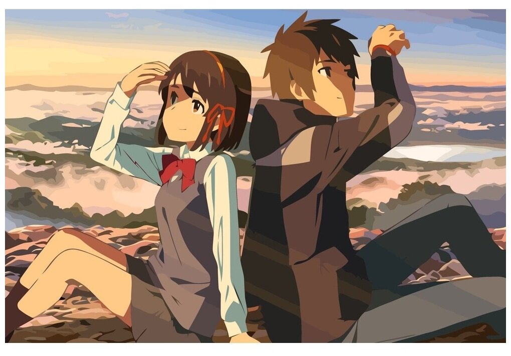 Картина по номерам на холсте Аниме Твое имя - 5