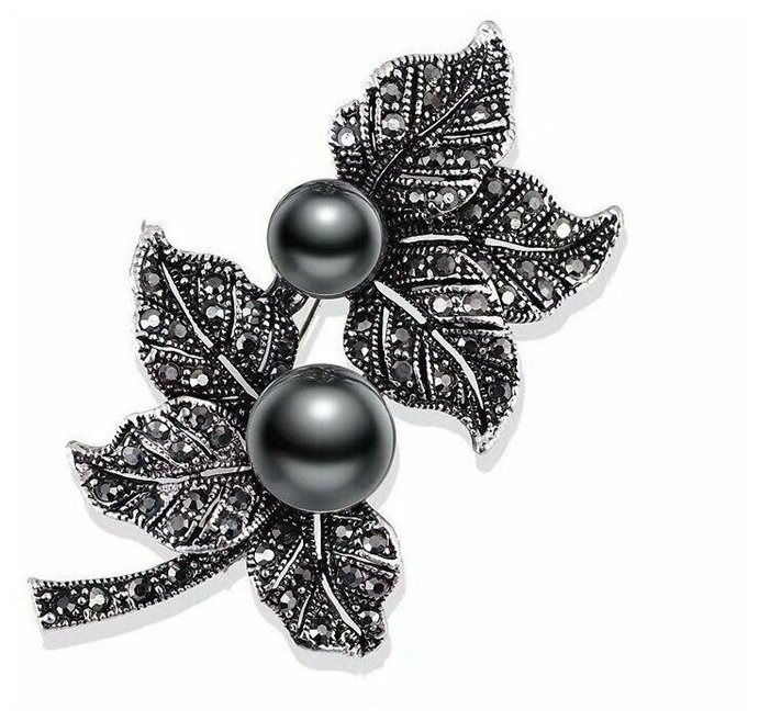 Брошь, жемчуг имитация