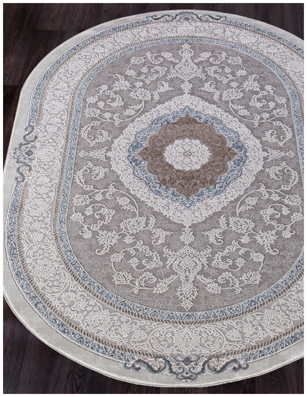 Турецкий овальный ковер на пол 80 на 150 см в гостиную, зал, спальню, кухню, детскую, прихожую, кабинет, комнату