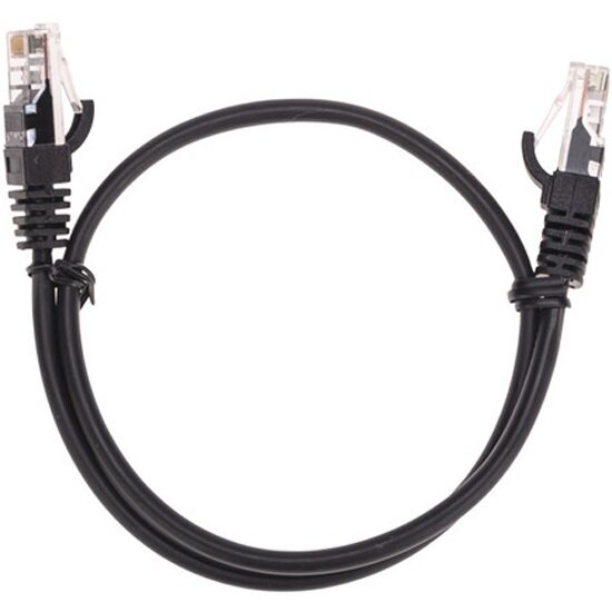 Патч-корд U/UTP Rexant cat 5e, медь, LSZH (негорючий), 0,5 м, RJ45-RJ45, 26AWG, черный