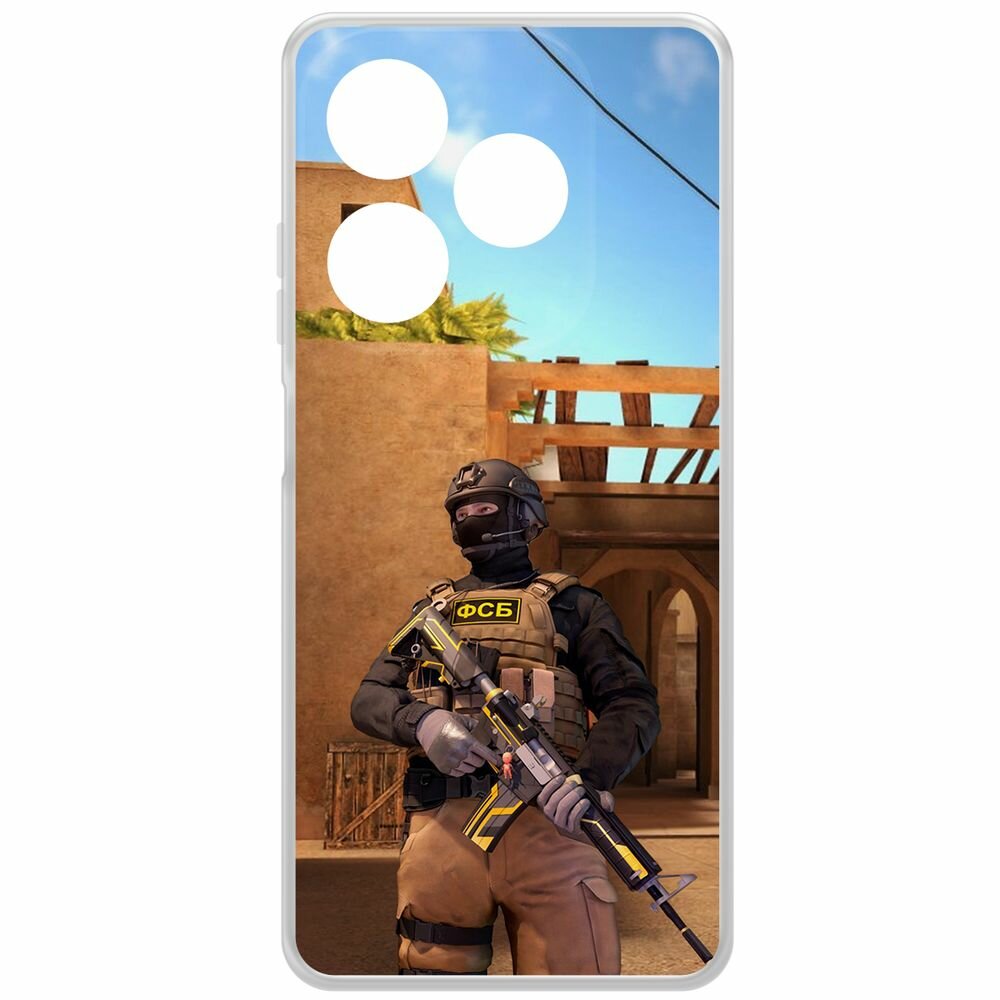 Чехол-накладка Krutoff Clear Case Cтандофф 2 (Standoff 2) - ФСБ для INFINIX Smart 8 Pro