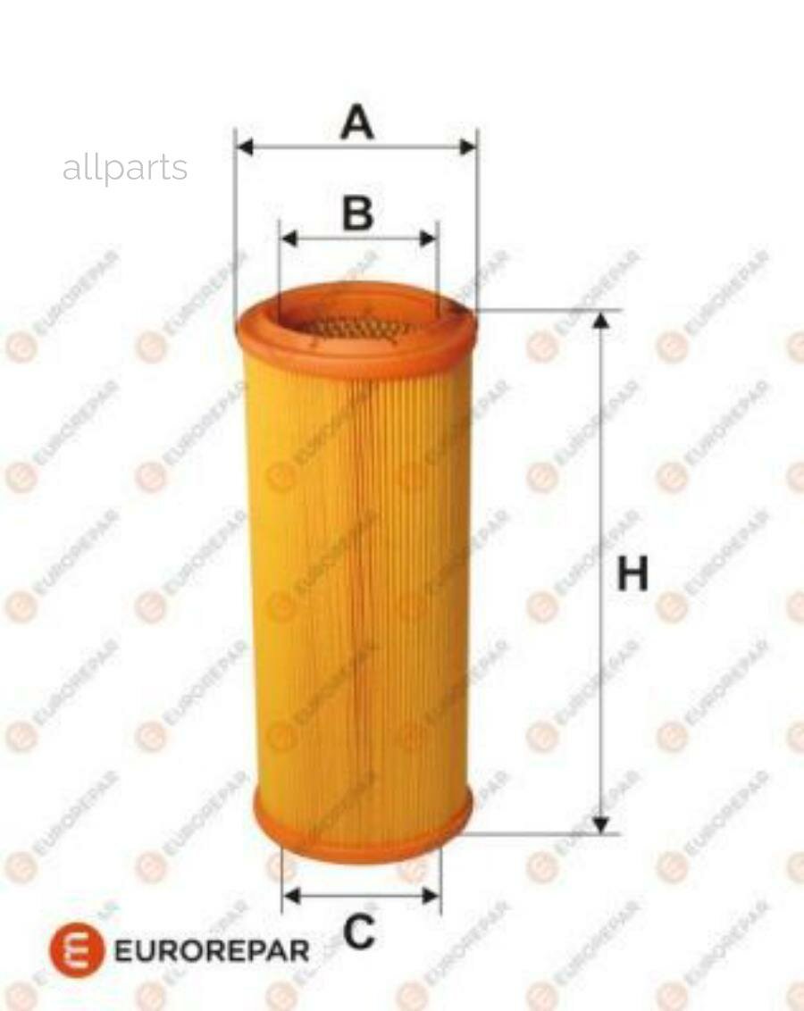 EUROREPAR E147293 Фильтр воздушный RENAULT MEGANE I (BA0/1) 1.6 e (BA0F, BA0S) 95 221.5mmx128mmx86mm EUROREPAR E147293