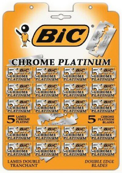 Набор из 3 штук Лезвия на карте BIC (20 пачек по 5шт)