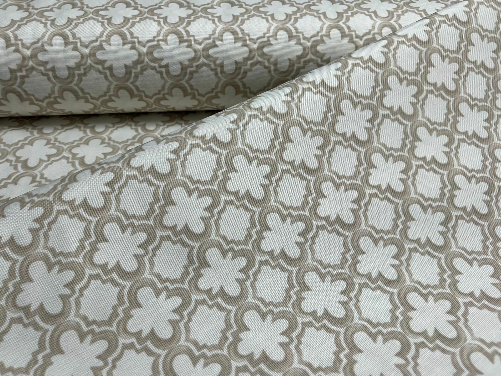 Ткань Дак (DUCK, Панама). 65% хлопок, 35% полиэстер Дак с бежевыми ромбами 100х180см