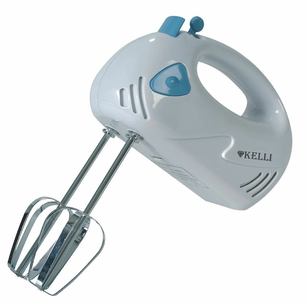 Миксер ручной кухонный электрический Kelli 200 Вт серый