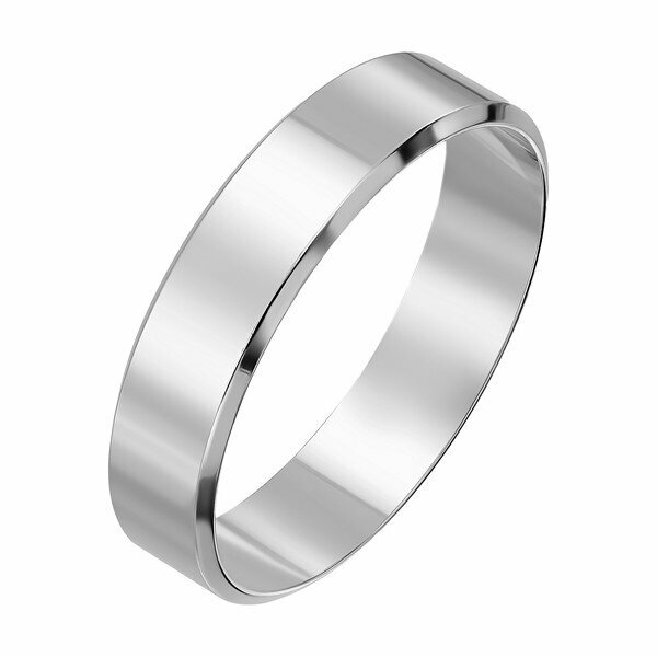 Кольцо обручальное, серебро, 925 проба, родирование