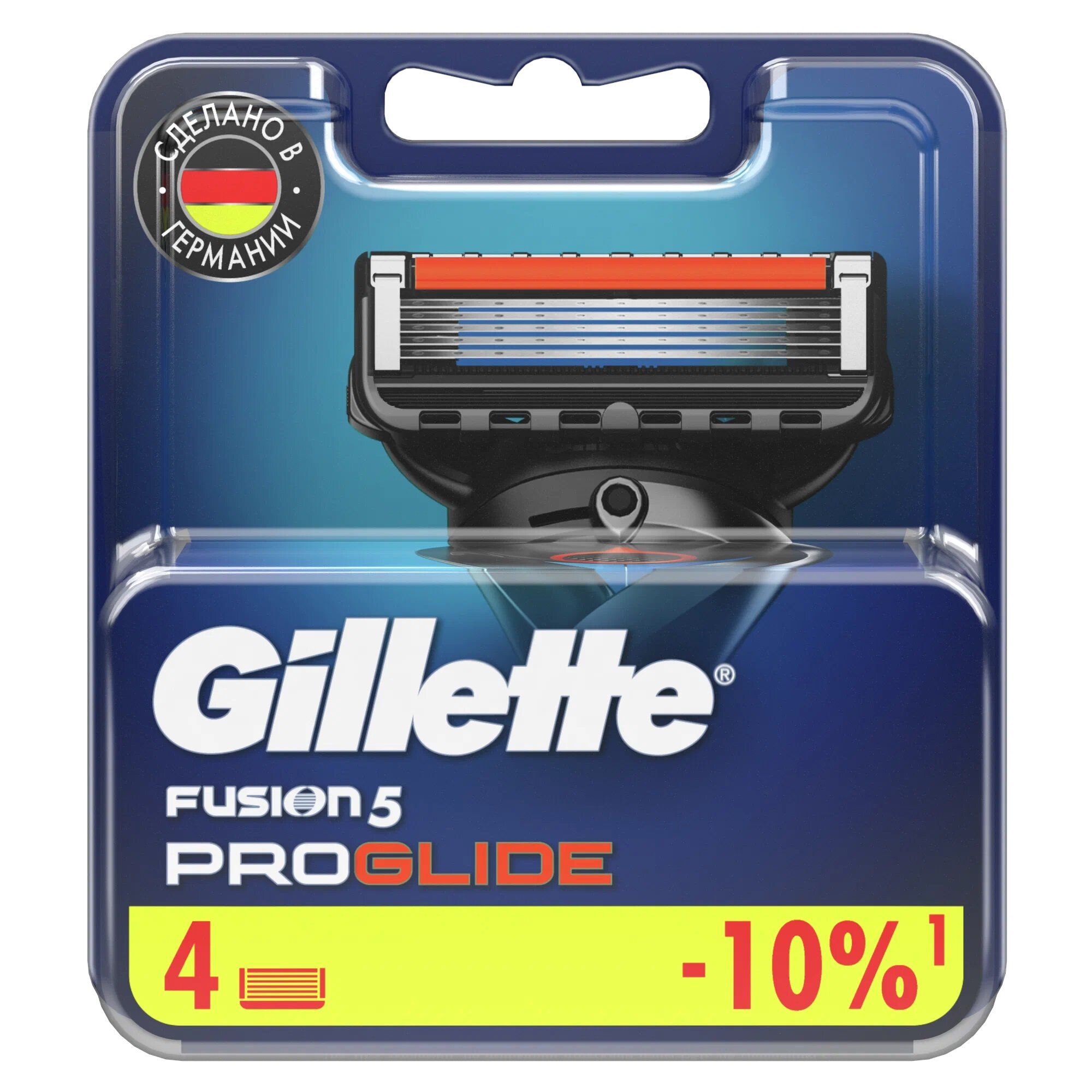 Сменные кассеты для станка Gillette FUSION5 ProGlide, 4 шт.