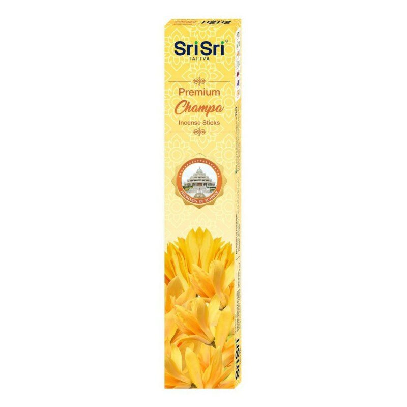Premium CHAMPA Incense Sticks, Sri Sri Tattva (Премиум чампа благовония, Шри Шри Таттва), 20 г.