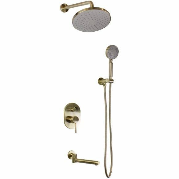 Душевая система встраиваемая Bronze de Luxe (Бронз Де Люкс) Scandi 14582BR, бронза