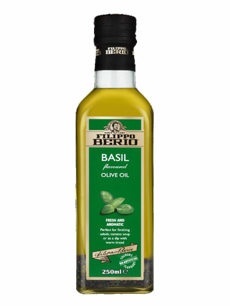 Оливковое масло Fillipo Berio Extra Virgin с базиликом 250 мл