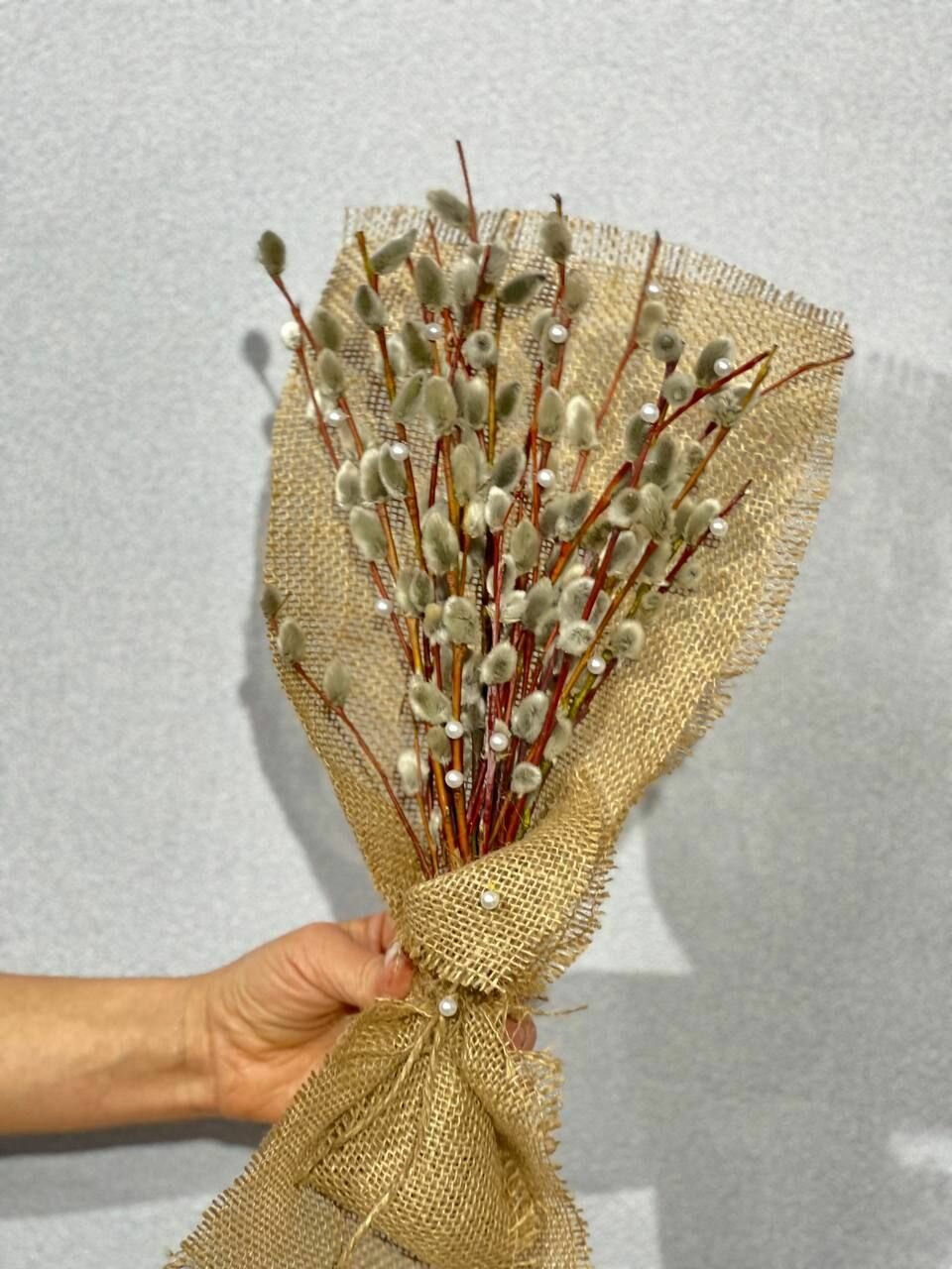 Верба живая 21шт / Вербный букет / Ветки цветущие