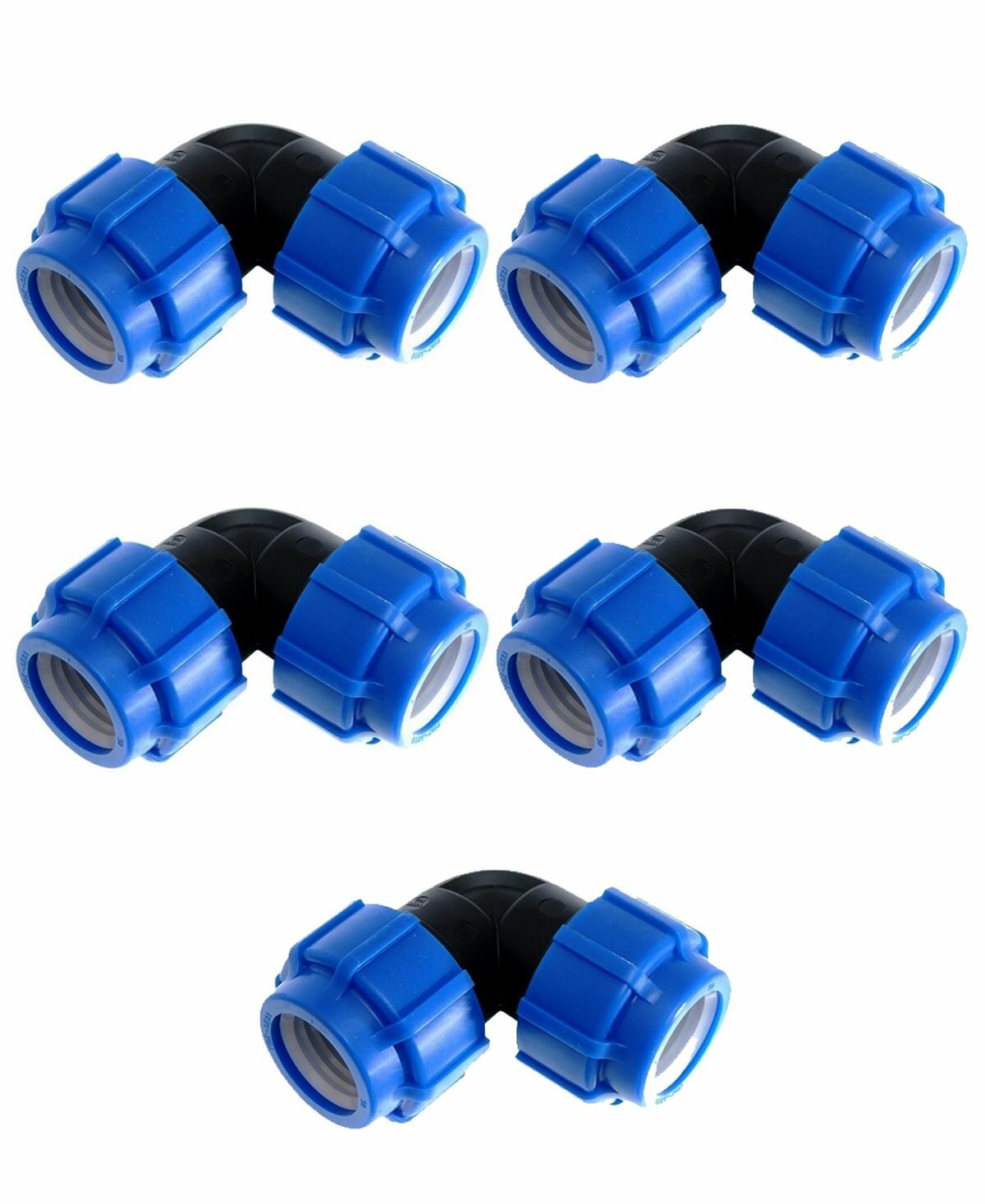 Угол ПНД 25x25 мм тпк-аква (Компрессионный фитинг для полиэтиленовой трубы)-5 шт.
