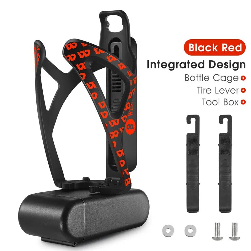 Держатель для бутылки WEST BIKING 3-в-1 черный 0704036 Black Red