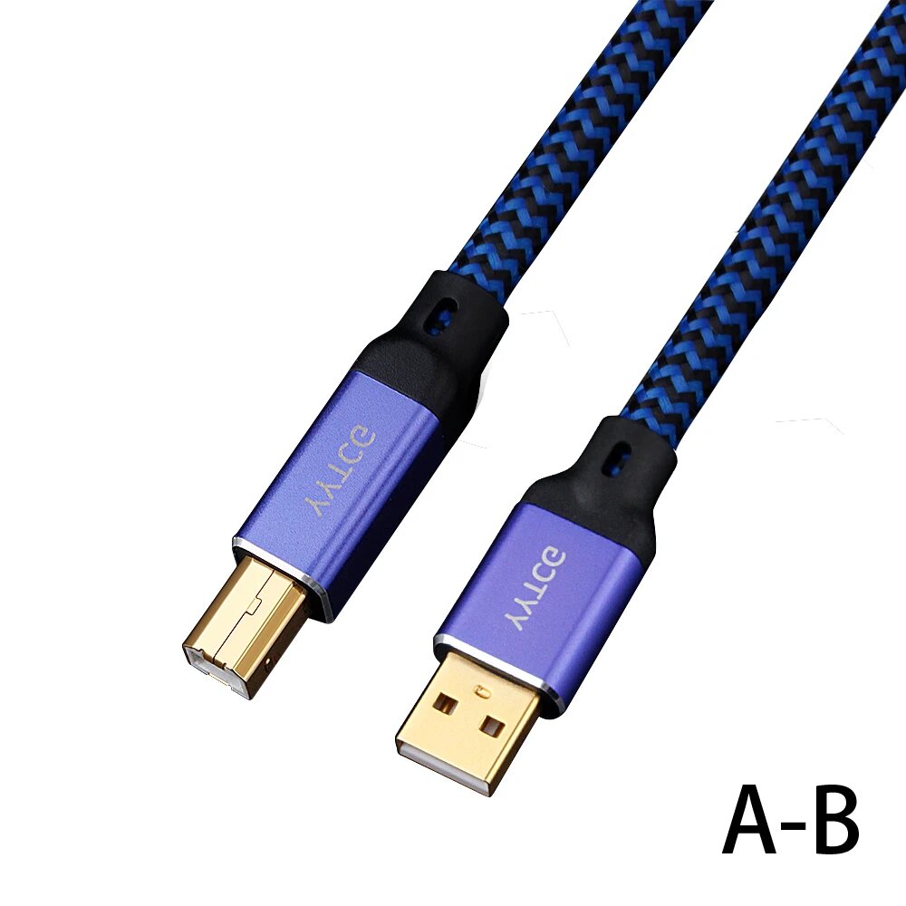 YYTCG USB-кабель DAC A-B Alpha 6N OCC USB A to B, 3 м