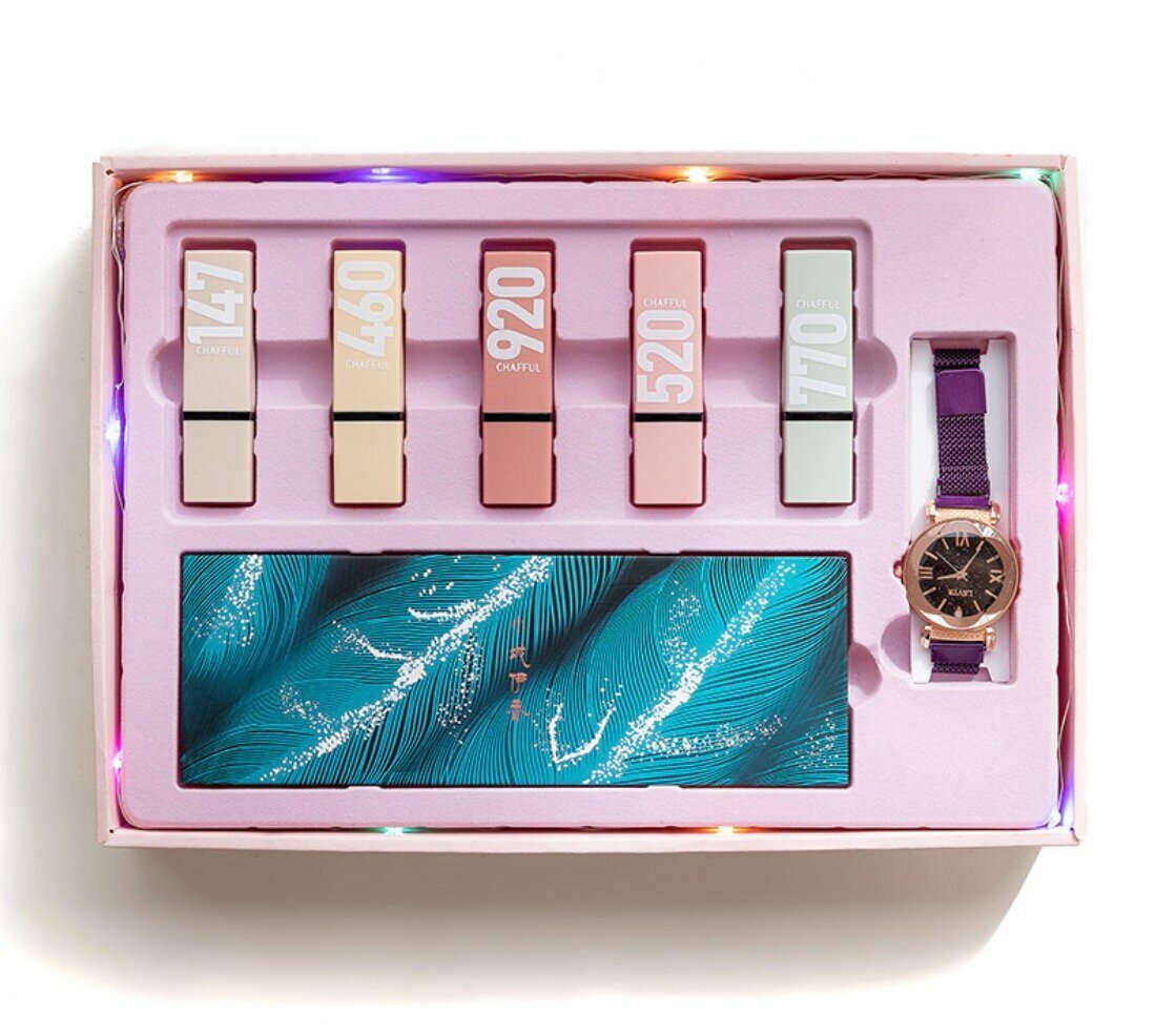 Подарочный набор косметики + часы MyPads М-2020 729 эксклюзивный подарок любимой дочке сестре девушке подруге невесте на День рождение .