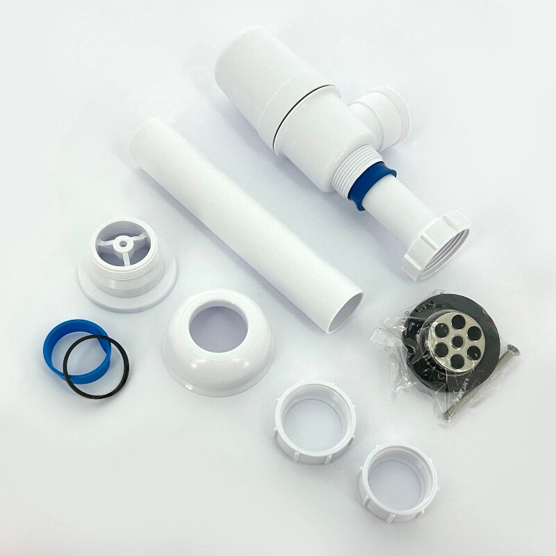 Сифон McALPINE бутылочный 1 1/2" х 32 мм с выпуском 70 мм нерж. реш, пробкой, выход 40 мм, компрес.