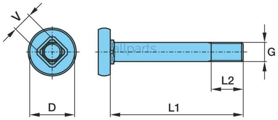 BPW 0334014200 болт полурессоры ! (м) M24x170 \BPW