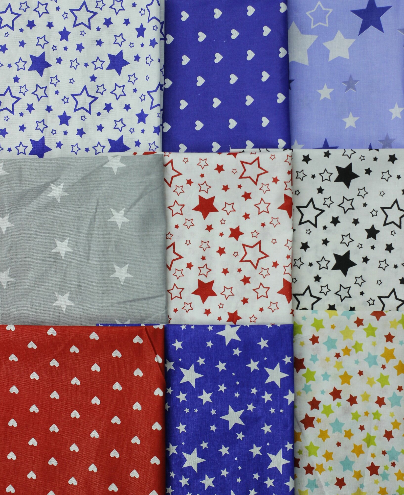 Ткань набор для шитья 18 шт, поплин, 3553