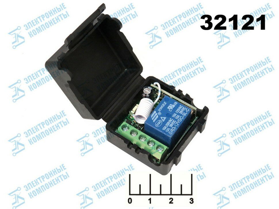 Приемник (радиореле) 1 канальный дистанционного управления 12V 10A 433 МГц