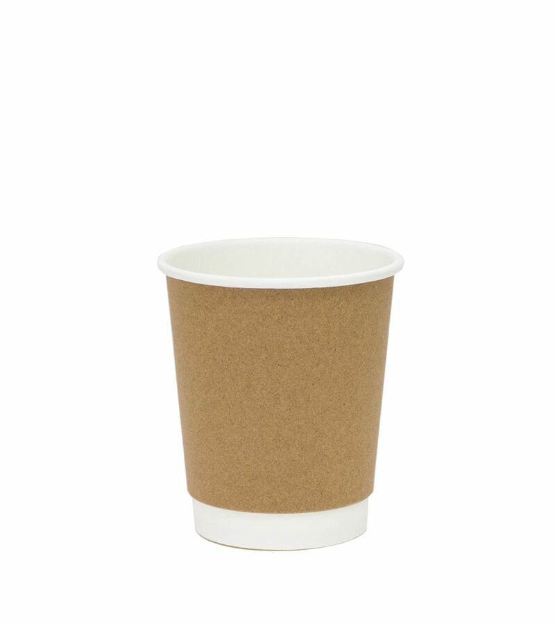 Набор стаканов картонных 250мл d-80мм крафт уп/50шт для горячего