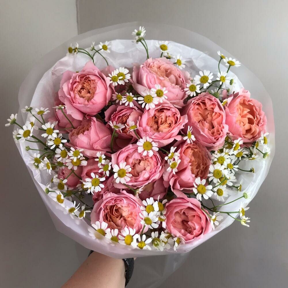 Букет "Ромео и Джульета" - милый букет с розой и ромашкой