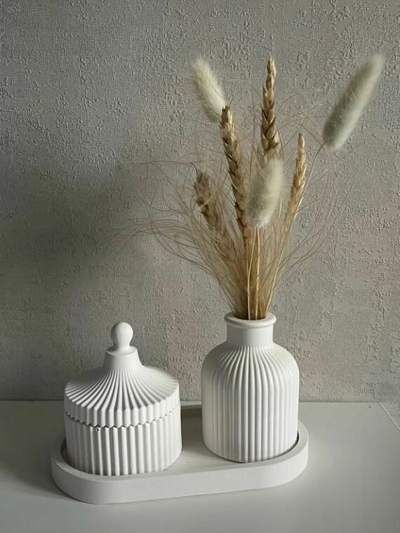 Набор ваза, шкатулка и подставка