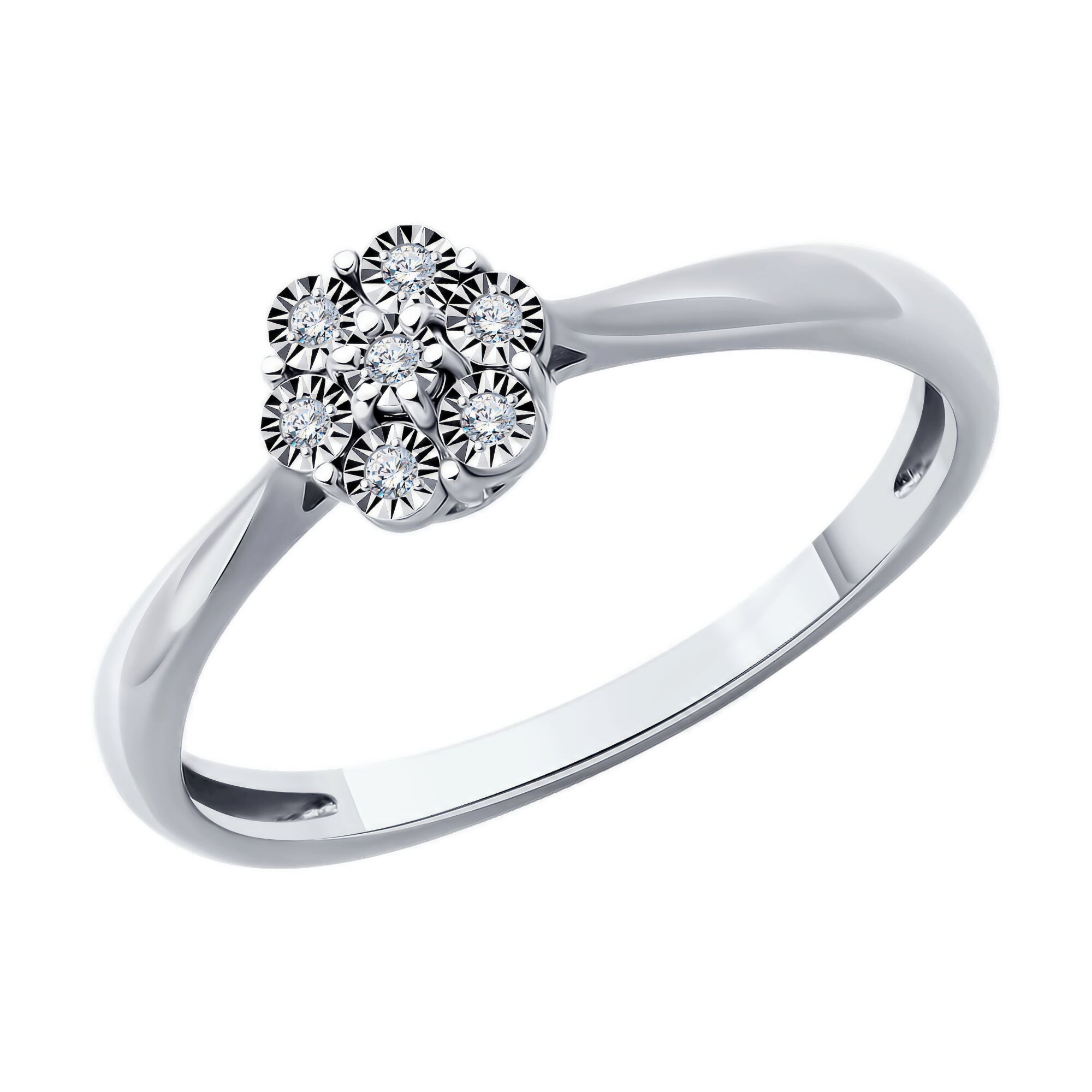 Кольцо, белое золото, 585 проба, бриллиант