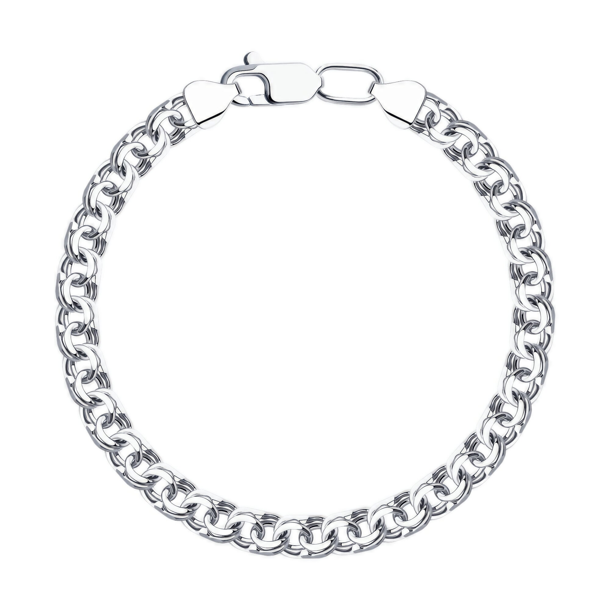 Браслет, серебро, 925 проба, родирование