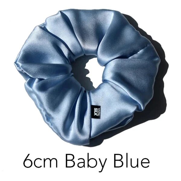 Шёлковая резинка для волос XPEL, 6cm Baby Blue