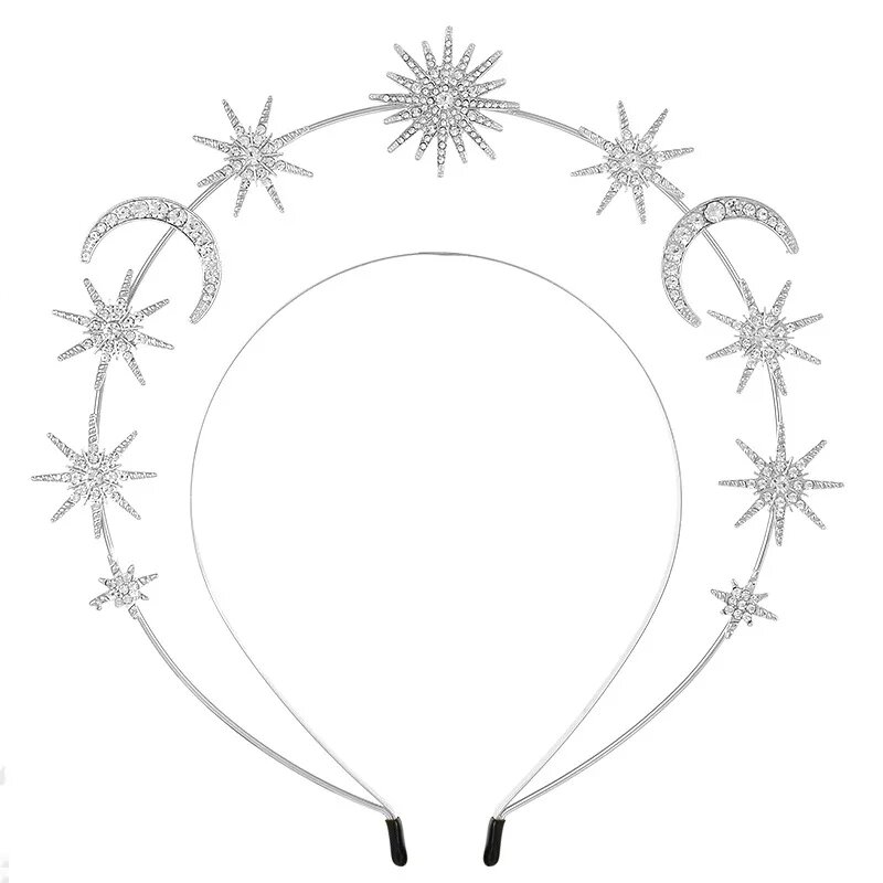 Двухслойные стразы металлические обручи для волос GETNOIVAS золото/серебро G4