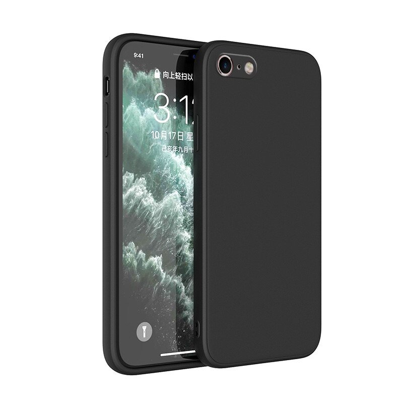 Чехол матовый для iPhone SE (2020), черный