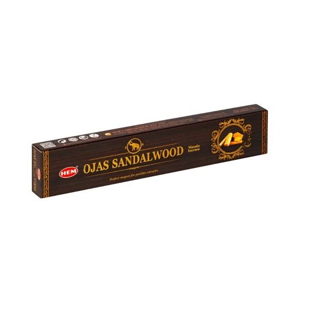 OJAS SANDALWOOD Masala Incense, Hem (оджас сандаловое дерево масала благовония палочки, Хем), уп. 15 г.