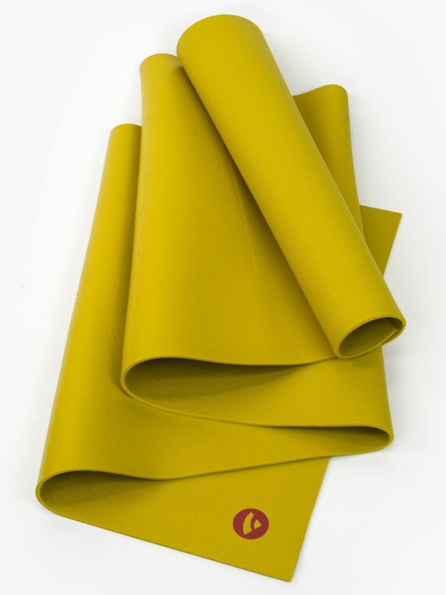 Коврик для йоги и фитнеса Ришикеш 175 х 60 х 0,45 см, карри, Rishikesh прочный и нескользящий из Германии, Бодхи Bodhi