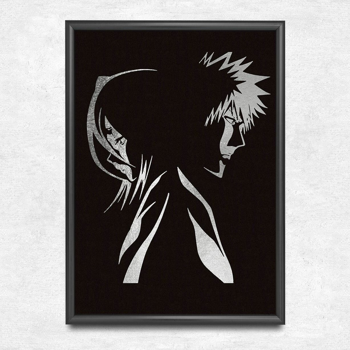 Постер аниме Bleach. Рукия и Ичиго. Плакат Блич