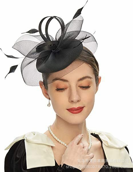 Свадебный головной убор, цилиндр, черный