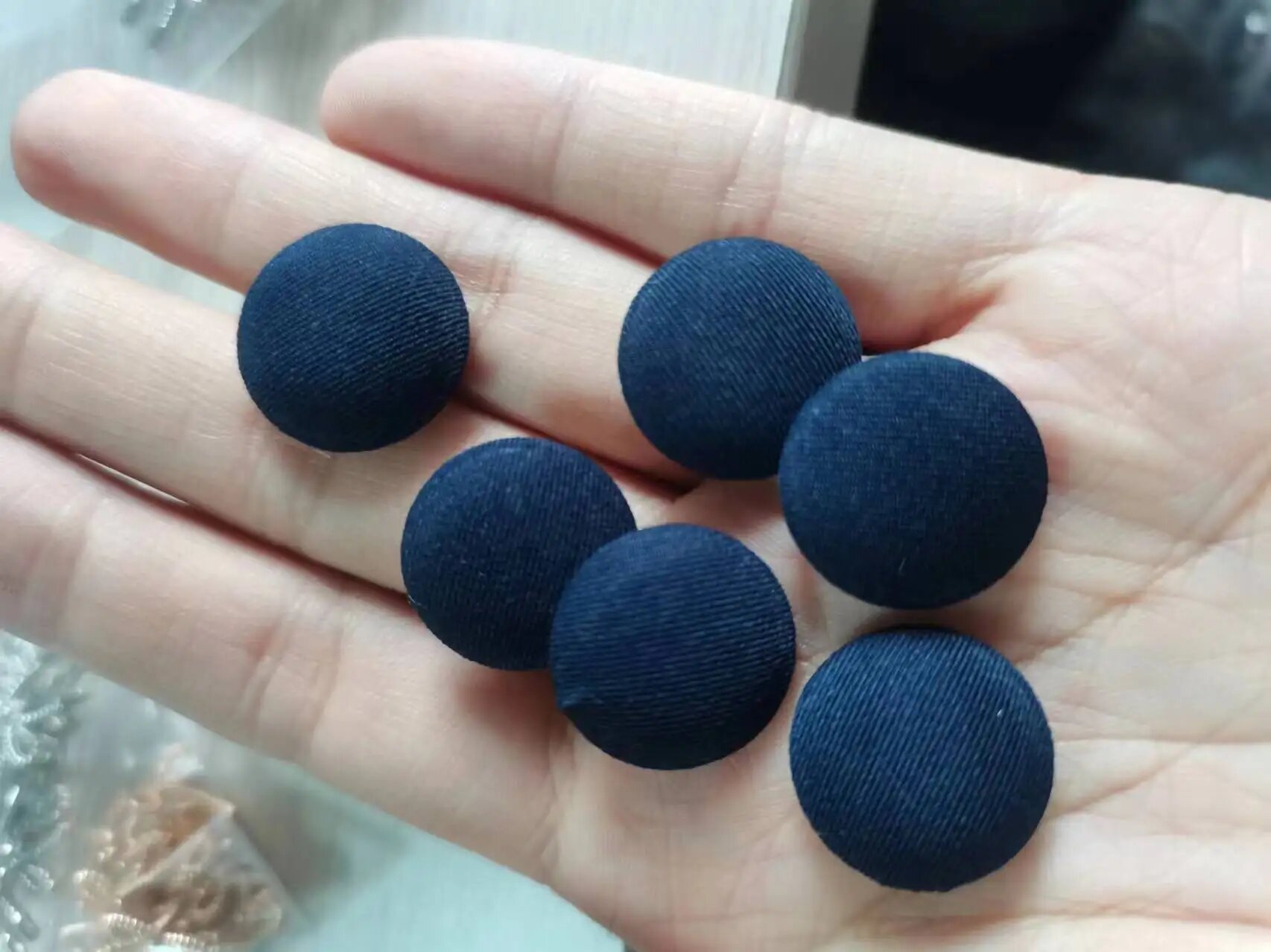 5 шт. металлические заклепки для ремонта бейсболок Темно-синий, 19MM, 5-334-3