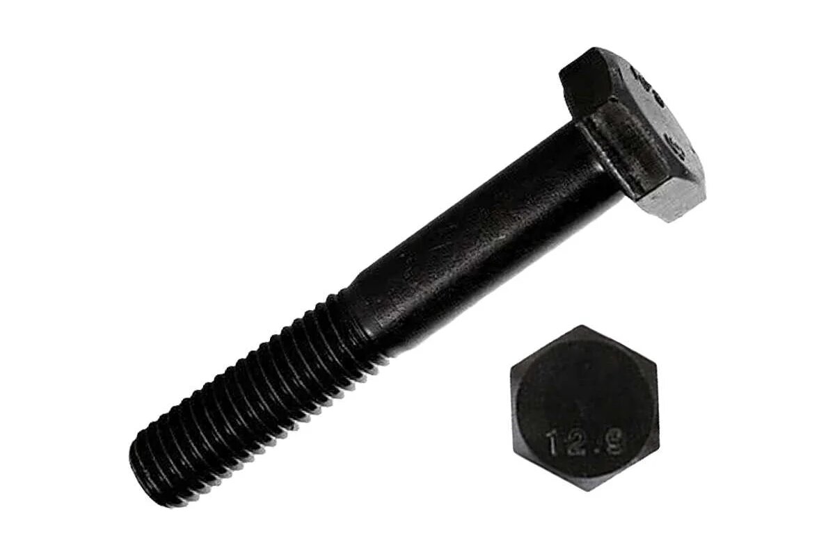 23 болта Болт высокопрочный 16х100 мм, DIN931, к. п.12.9 черный, 5 шт б12993116100